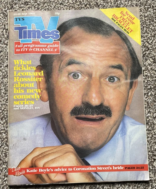 Tv Times 1984 22 28 September 1980s Vintage Advertising Lenonard