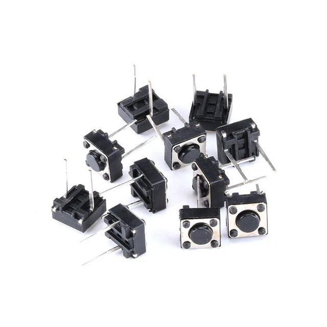 PCB MOMENTARY TACTILE Tact Push Button Switch 2 Pin SPST Micro 6x6x4.3 ...
