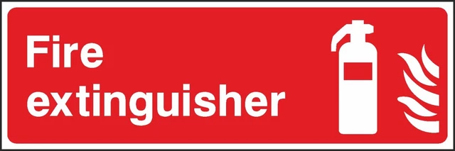 FIRE EXTINGUISHER SIGNS Stickers Caution Warning Danger Hazard ...