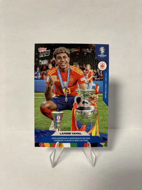 TOPPS NOW LAMINE Yamal UEFA Euro 2024 Youngest player to win the final Spanien EUR 2,50 ...