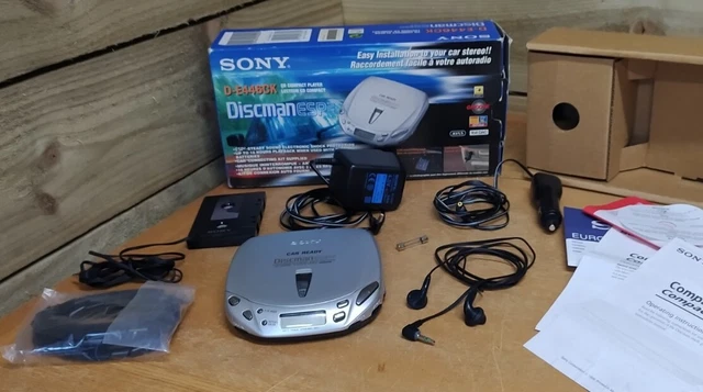 VINTAGE BOXED SONY Discman CD Player - Car Ready Set Cassette Adapter ...