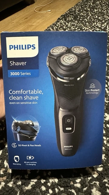 PHILIPS SERIES 3000 Wet & Dry Cordless Electric Shaver For Men, BLACK ...