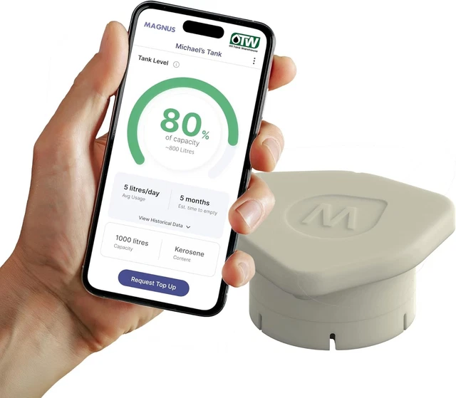 MAGNUS HAWKI SMART Oil Tank Level Monitor Radar Gauge - Bluetooth ...