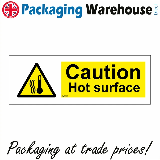 WS827 CAUTION HOT Surface Sign Hot Plate Cooker Restaurant Diner Cafe ...