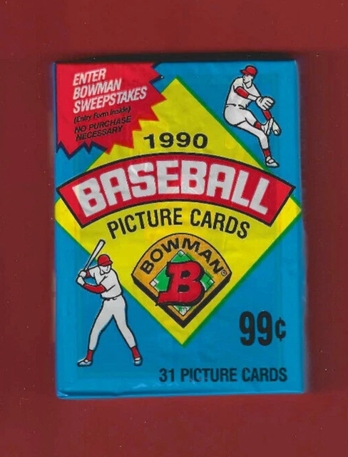 TOPPS BASEBALL BOWMAN 1990 - sachet pack de 31 cartes Big pack EUR 8,99 ...