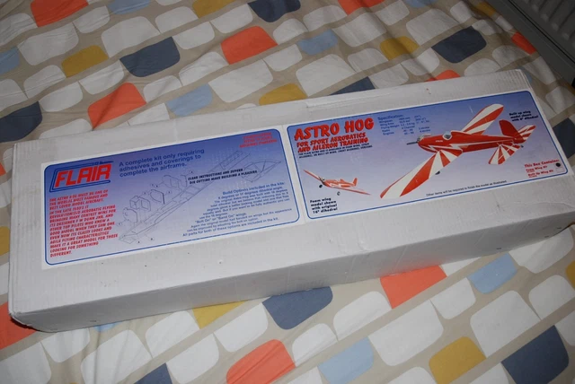 FLAIR KIT ASTROHOG radio controlled model aeroplane to build rare balsa ...