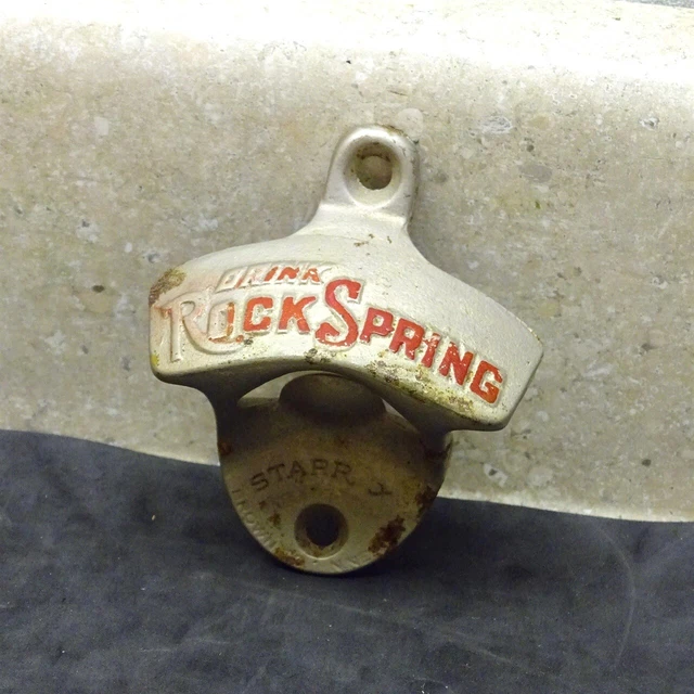 VINTAGE THE STARR X "Drink Rock Spring" Bottle Opener Wall Mount ...