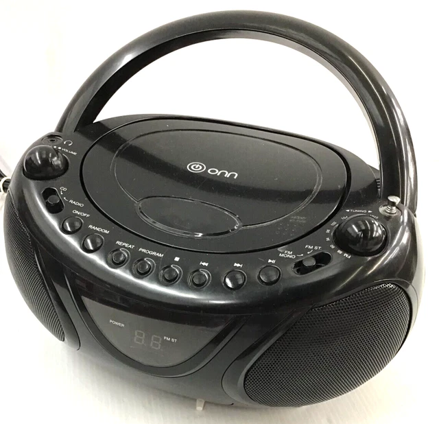 ONN PORTABLE BLACK CD Player/Radio (PAT Tested) - Pre-Owned Good ...