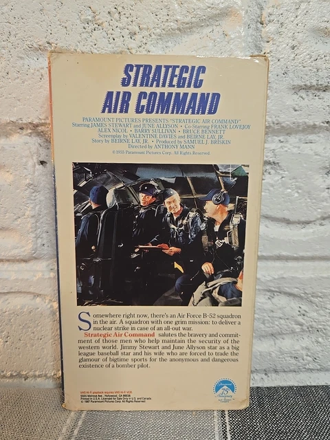 STRATEGIC AIR COMMAND VHS 1955 James Stewart Paramount Pictures $7.99 ...