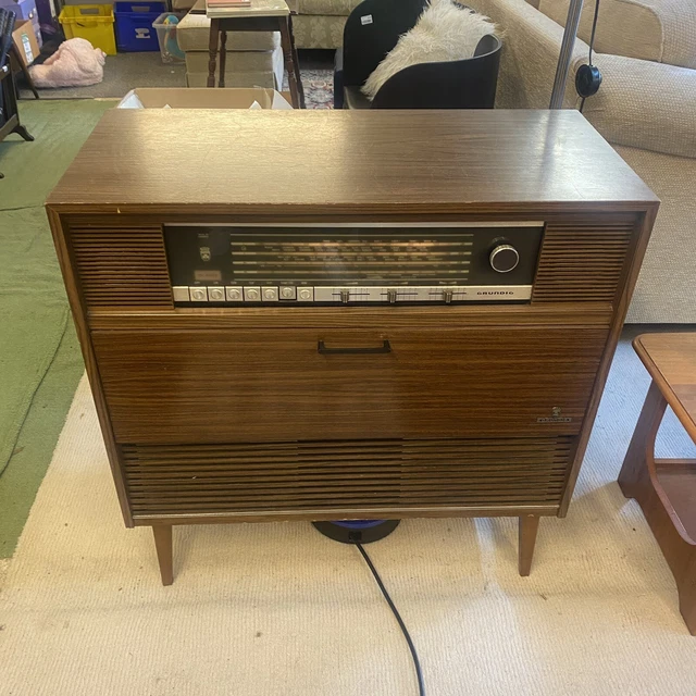VINTAGE GRUNDIG LOCARNO Record Player Stereogram Radiogram Working Made ...