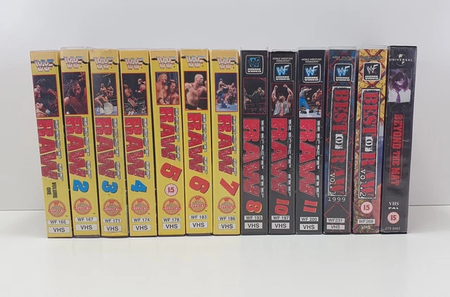 WWF / WWE VHS 13x Best of Raw Incomplete Wrestling Tape Set Bundle ...