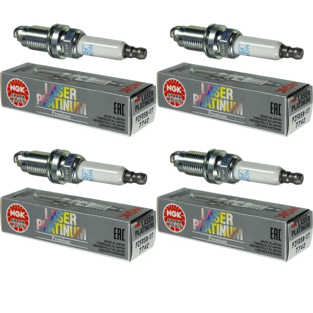 4X NGK LASER Platinum Premium Zündkerze 7742 Typ PZFR5N-11T Zünd Kerze ...