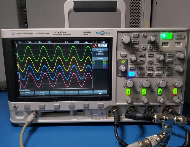 AGILENT KEYSIGHT DSOX3034A Oscilloscope 500MHz MSOX3054A fully loaded ...