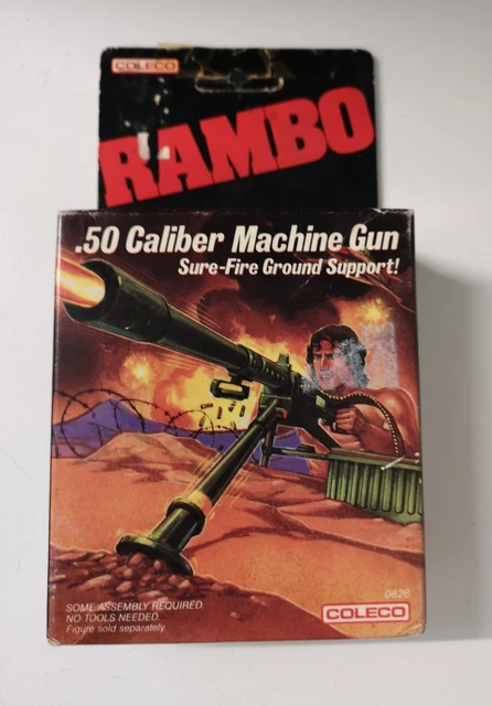 VINTAGE RAMBO 50 Caliber Machine Gun Boxed By Coleco 1985 £38.00 ...
