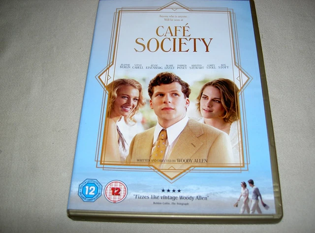 CAFÉ SOCIETY DVD Woody Allen Jesse Eisenberg Kristen Stewart Steve ...