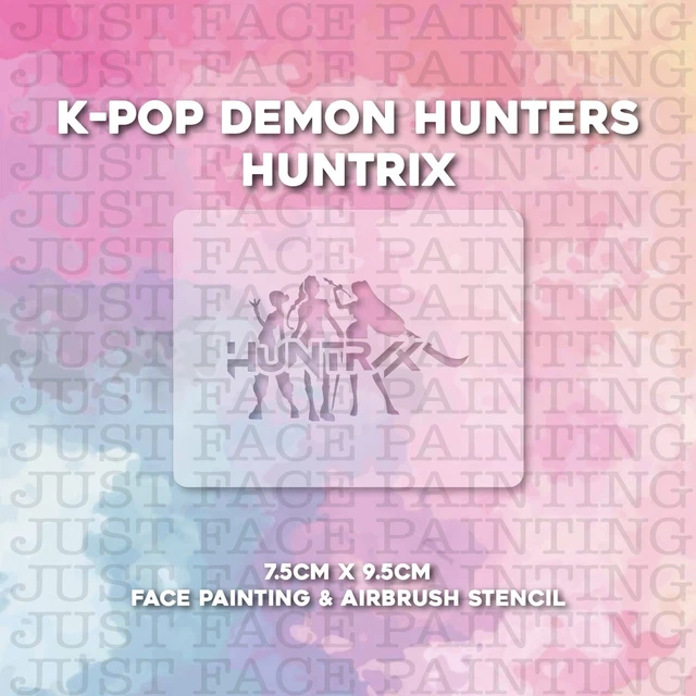 K-POP DEMON HUNTERS Huntrix K-pop Stencil For Face Painting, Airbrush ...