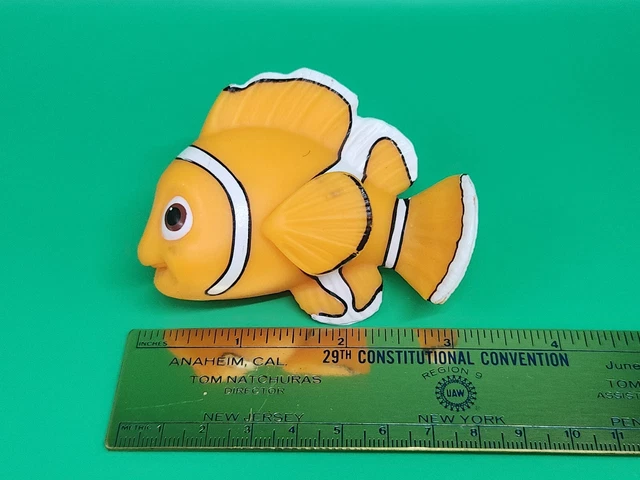 DISNEY PIXAR FINDING Nemo Clown Fish Baby Bath Toy Figure 2004 First ...