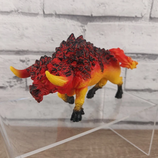 SCHLEICH FIRE LAVA Bull Eldrador Mytical Creatures Toy 4" Figure Toro £ ...