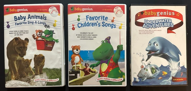 BABY GENIUS=3 DVDS/ Cases. Underwater, Songs, Animals, All Included. £5 ...