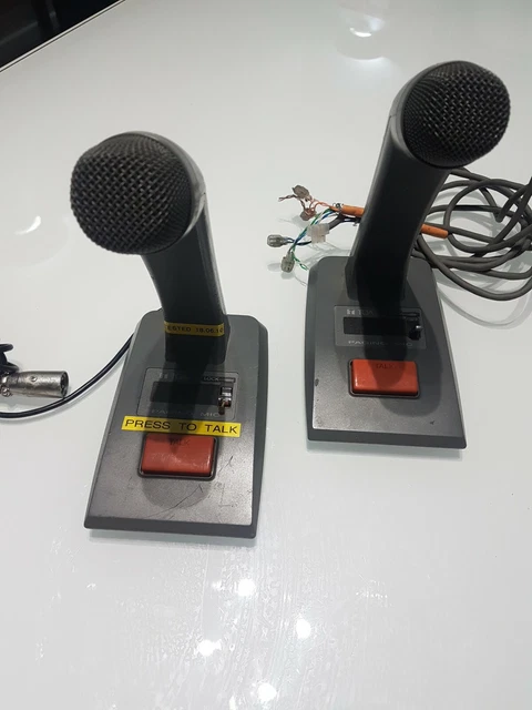 TOA VINTAGE PAGING MICROPHONES MADE IN JAPAN PM660 + PM660D Dynamic £27 ...