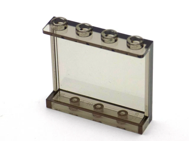 5 LEGO TRANS Smoke Black Wall Panel 1 x 4 x 3 with Side Supports (35323 ...