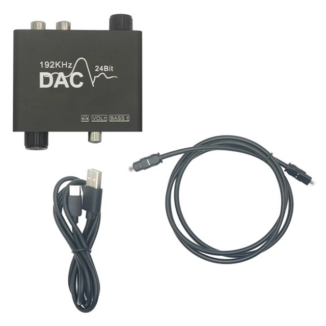 192-KHZ-DAC-KONVERTER, DIGITALER OPTISCHER Koaxial-Toslink zu Analogem ...