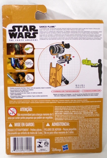 STAR WARS COMBINAR Fuerza Despierta Sarco Plank 3.75" Figura Hasbro ...
