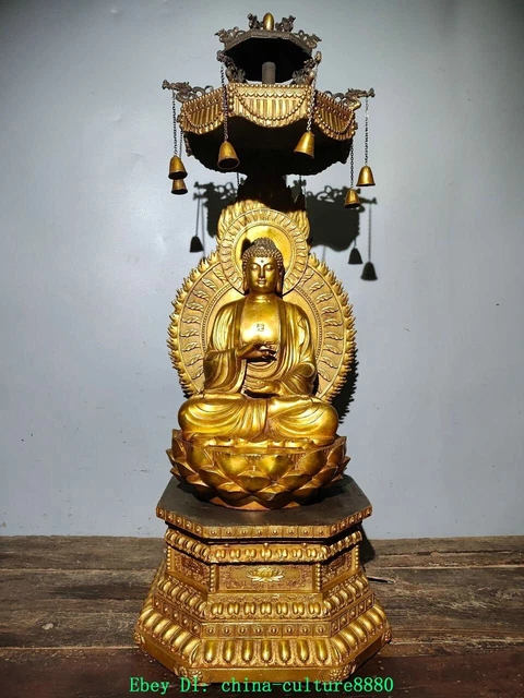 35.4 &VIEUX TIBÉTAIN cuivre pur or Shakyamuni Amida EUR 768,00 - PicClick FR
