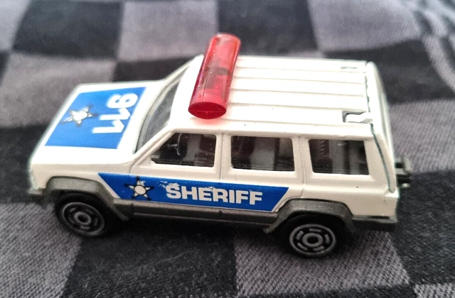 VOITURE MAJORETTE JEEP Cherokee Police SHERIFF 911 (bien conservé) EUR ...