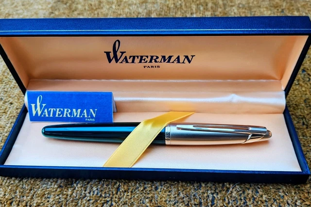 NOS WATERMAN EDSON Rollerball Pen Emerald Green & 23k Gold Trim In ...