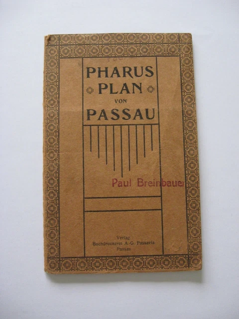 ALTE LANDKARTE PHARUS Plan von Passau Stadtplan um 1910 mit ...