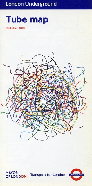 LONDON UNDERGROUND TUBE Map October 2005, cover design by David ...