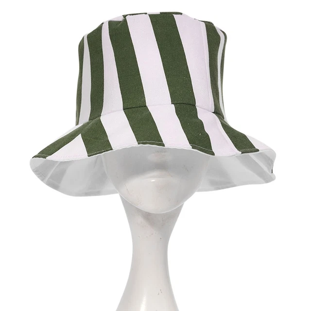 BLEACH URAHARA KISUKE Striped Hat Cosplay Cap Dome Green & White ...