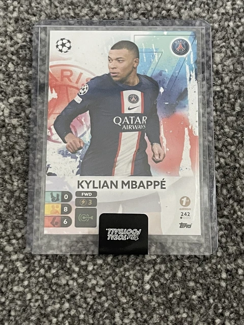 TOPPS TOTAL FOOTBALL Kylian Mbappe Base 1st First Edition /100 PSG 2022 ...