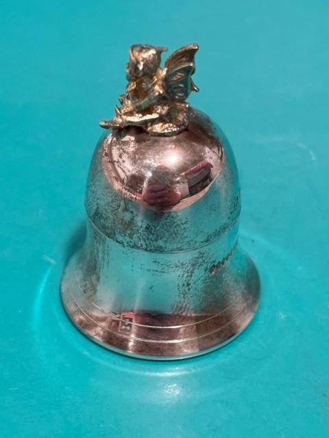 STERLING SILVER TOOTH Fairy Bell Shaped Keepsake Box Birmingham 1994 ...
