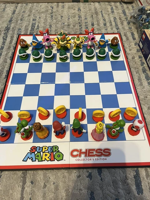 SUPER MARIO BROTHERS Collector's Edition Chess Set *Complete* Rare Hard ...