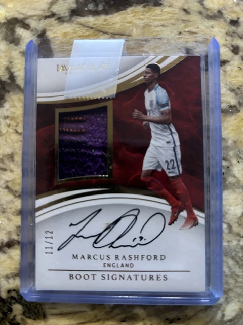 2017 IMMACULATE MARCUS Rashford Boot Signatures Match-worn Patch Auto ...