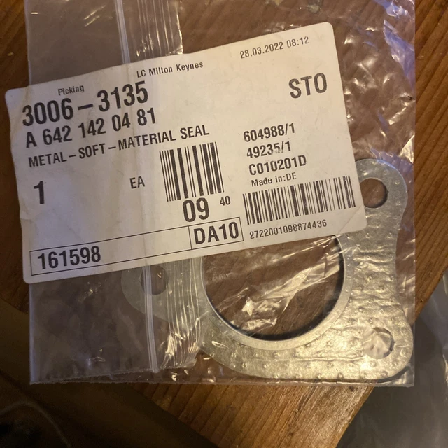 GENUINE MERCEDES-BENZ OM642 Turbo Metal Gasket EGR Pipe Seal ...