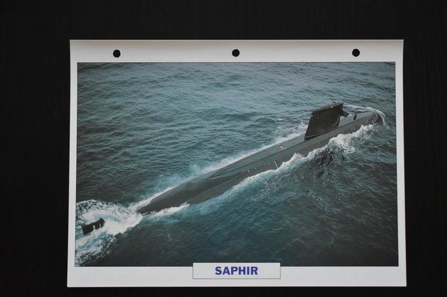 ATLAS NAVAL SAPHIR 1981 Nuclear-powered attack Submarine Photo Print ...