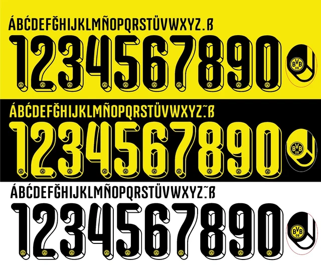 NAME&NUMBER SET FOR Borussia Dortmund Bundesliga 2015/2016 Home ...