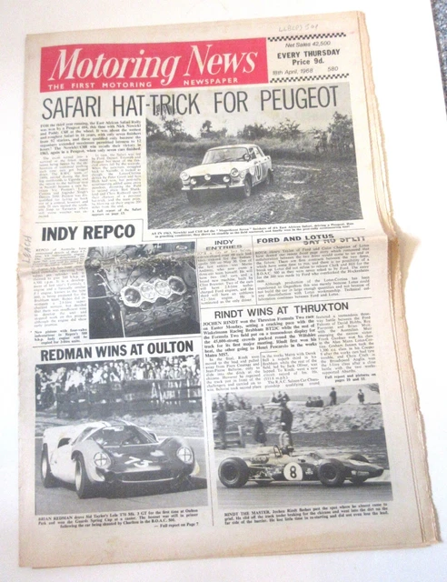 MOTORING NEWS 'THE First Motoring Newspaper ' 18th April 1968 - Number ...