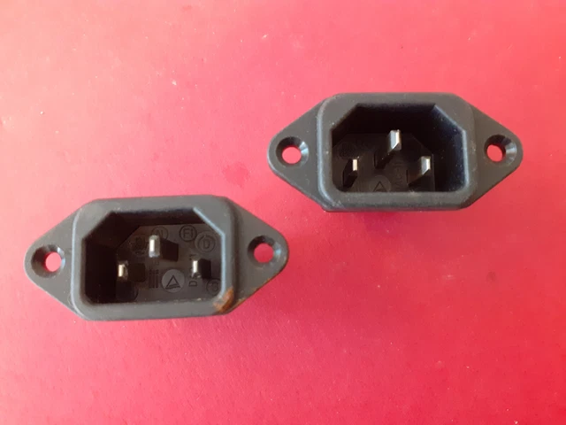 IEC PANEL MOUNTED 3 Pin Mains Socket ~ Hi-Fi , Power Amplifiers, PSUs ...