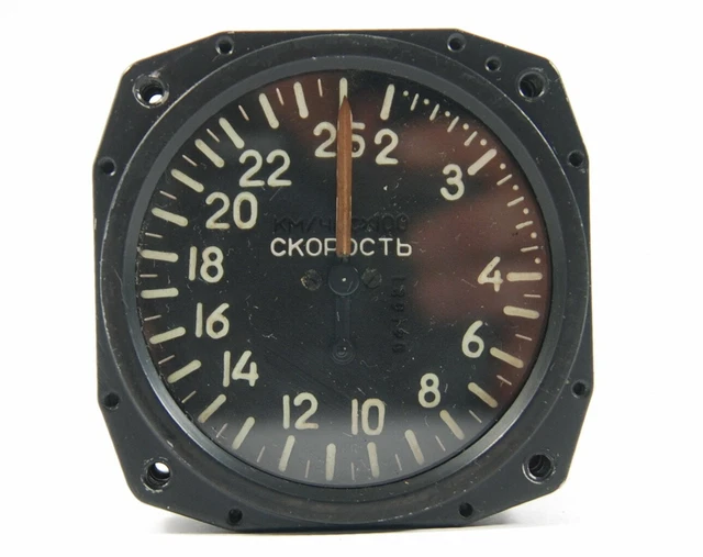 AIRCRAFT COCKPIT INDICATOR Speed Meter Mig-21 Russian Soviet Combat ...