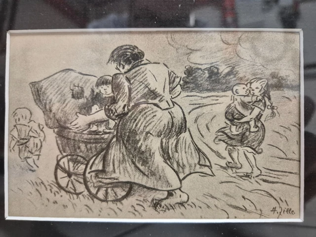 HEINRICH ZILLE (1858-1929) Ausfahrt Zeichung aus dem Kollwitz-Zille ...