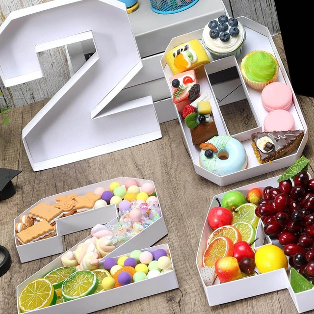 2024 FILLABLE NUMBER Snack Box Fillable Food Tray Grad Party Candy ...