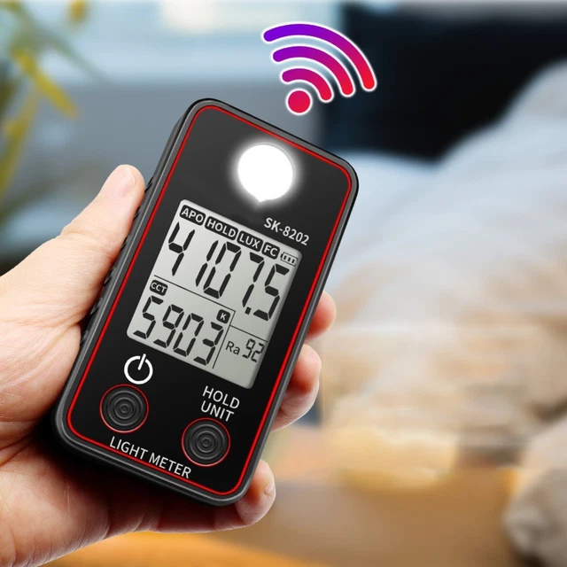 COMPTEUR DE LUMI??RE LED avec fonctions de mesure de temp??rature d'??clairage e EUR 103,51 ...