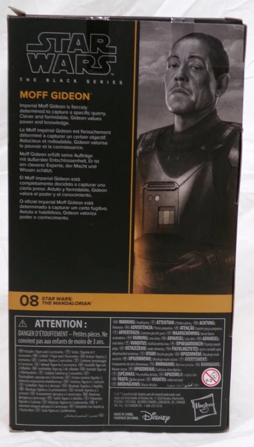 HASBRO STAR WARS Serie Negra Mandalorianos Moff Gideon 6" Figura Nuevo ...
