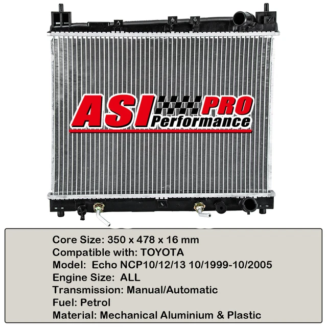 RADIATOR FOR TOYOTA Echo NCP10 / 12 / 13 10/1999-10/2005 Auto & Manual ...