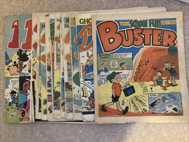 JOB LOT COLLECTION of 13 BUSTER comics from 1980s - good condition £8. ...