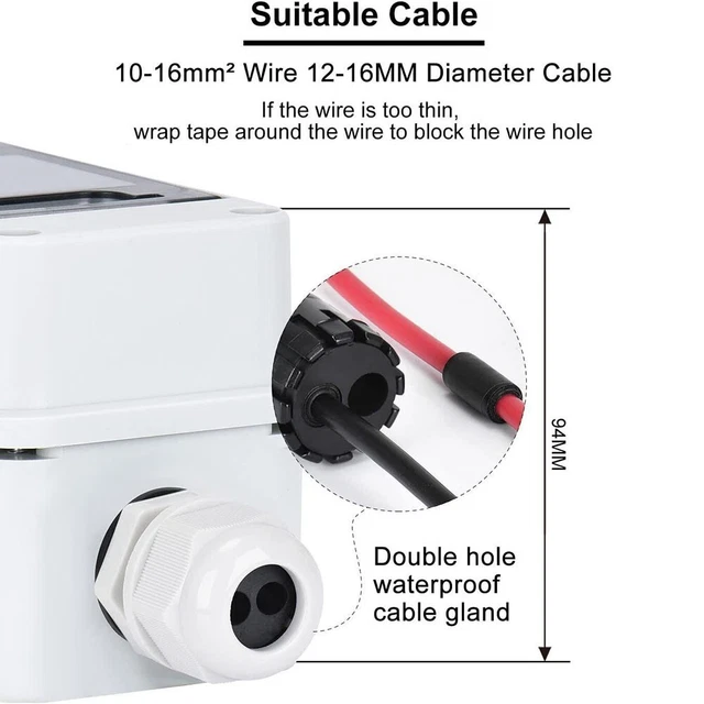 SISTEMI MODULI SOLARI Interruttore Apparecchiatura Elettrica HT-3 IP65 ...